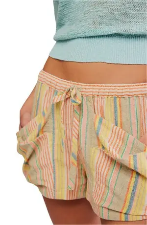 Free People Good Fortune Cotton Shorts - Tea Combo