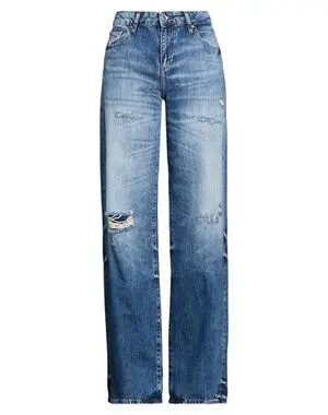 Armani Exchange High Waisted Straight Leg Jeans - Blue