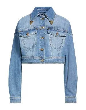 Versace Cotton Elastane Denim Trucker Jacket