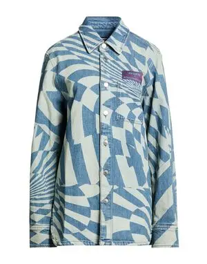 Stella McCartney Two-tone Denim Shirt With Logo