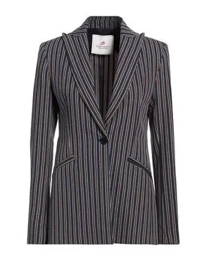 COMPAGNIA ITALIANA Striped Single-breasted Blazer