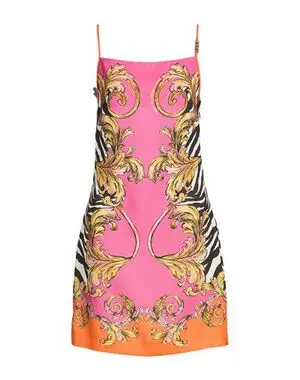 Versace Mini Dress With Signature Print - Fuchsia