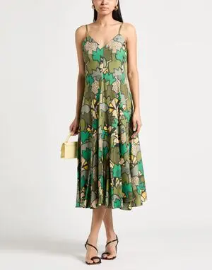 Kenzo Midi Dress Lyocell And Cotton