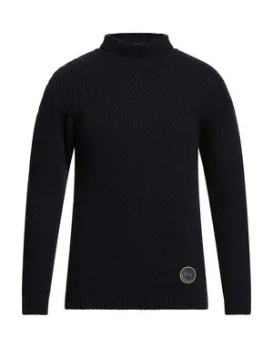 Armani Exchange Turtleneck Wool And Polyamide Knit - Blue