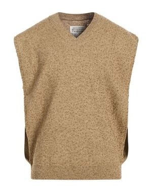 MAISON MARGIELA Knitted Mélange Sleeveless Vest - Beige