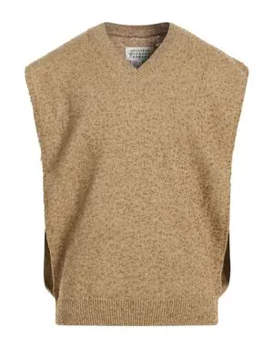 MAISON MARGIELA Wool And Cotton Sweater Vest - Beige