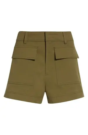 A.L.C. Oakley Stretch Cotton Twill Cargo Shorts - Hazel