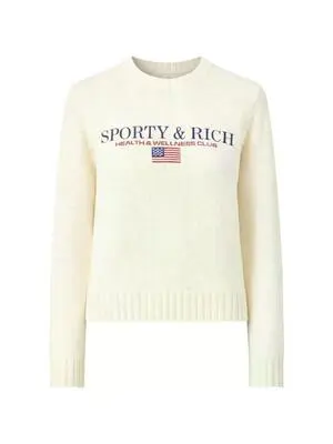 SPORTY & RICH Flag-detail Sweater
