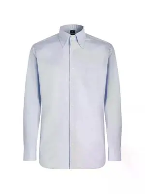 Boggi Milano Regular Fit Pinpoint Cotton Shirt - Blue