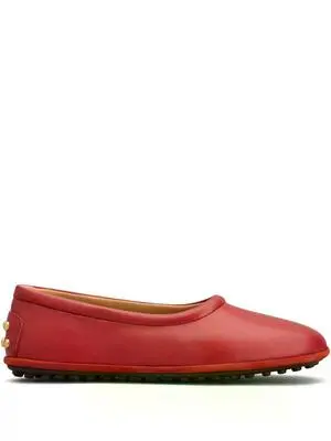 TOD'S Studded-detail Ballet Flats - Red