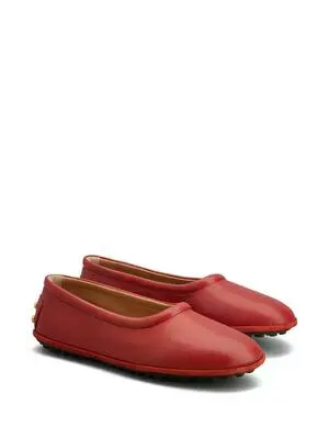 TOD'S Studded-detail Ballet Flats - Red