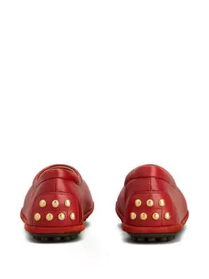 TOD'S Studded-detail Ballet Flats - Red