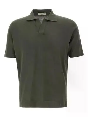 FILIPPO DE LAURENTIIS Short-sleeve Ribbed-trim T-shirt - Green