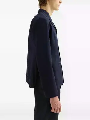 JIL SANDER Wool Poplin Jacket - Blue