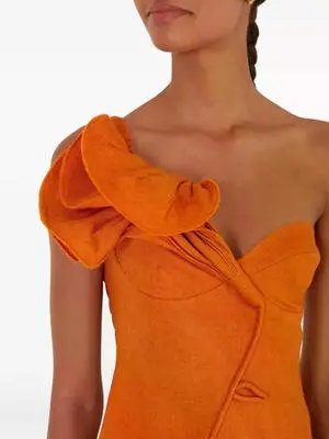 Farm Rio Ruffle One-shoulder Mini Dress
