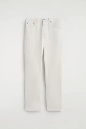 Cos COS Chord Straight-Leg Jeans In Dark Indigo Wash White