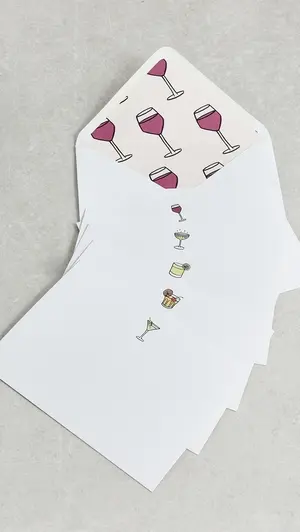 DEAR ANNABELLE Happy Hour Notecards With Euro Envelopes