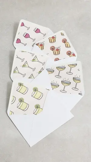 DEAR ANNABELLE Happy Hour Notecards With Euro Envelopes