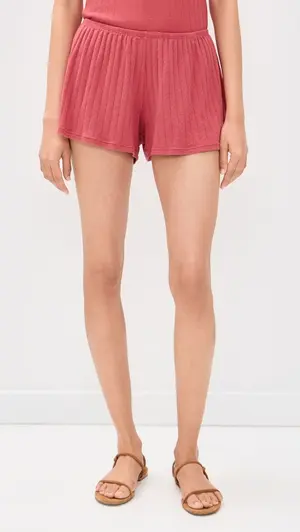 Donni. Pointelle Tap Shorts