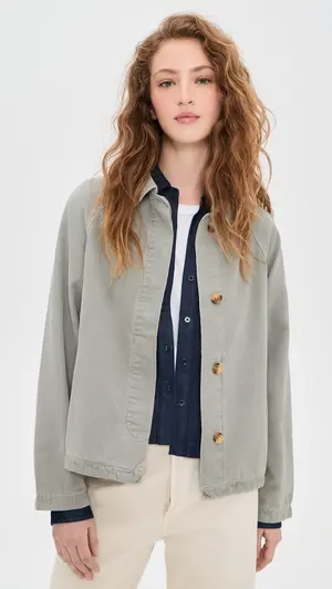 Marine Layer Collared Canvas Trench Coat