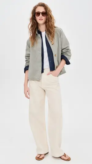 Marine Layer Collared Canvas Trench Coat