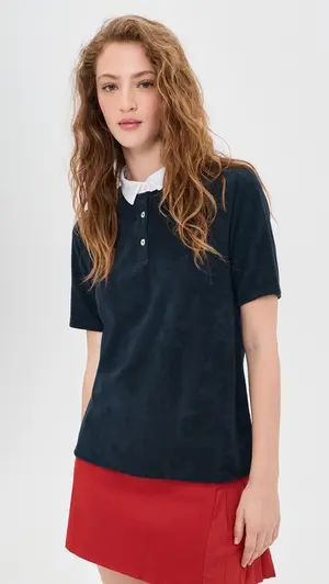 Kule Terry Polo With Classic Collar