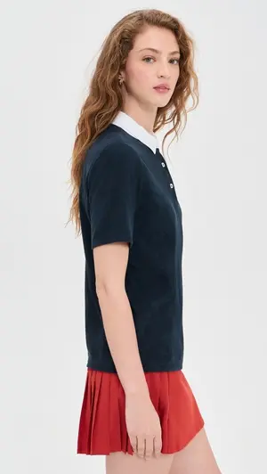 Kule Terry Polo With Classic Collar