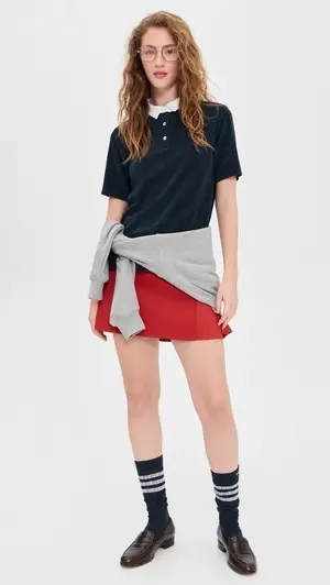 Kule Terry Polo With Classic Collar