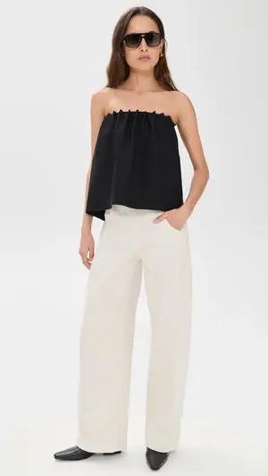 HOUSE OF DAGMAR Ruched Tube Top