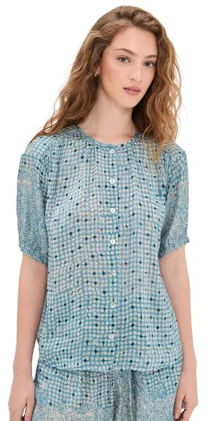 Natalie Martin Geometric Print Top