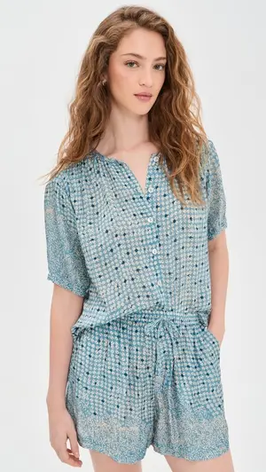 Natalie Martin Geometric Print Top