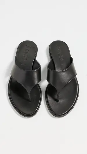 AeydĒ Amaya Nappa Leather Sandals - Black