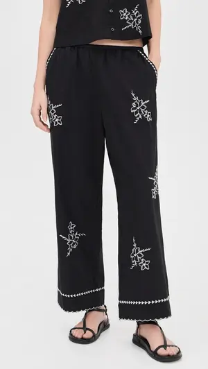 The Great. Weekend Hanky Embroidery Pants