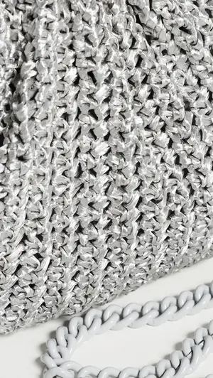 Maria La Rosa Mini Game Crochet Shoulder Bag - Silver
