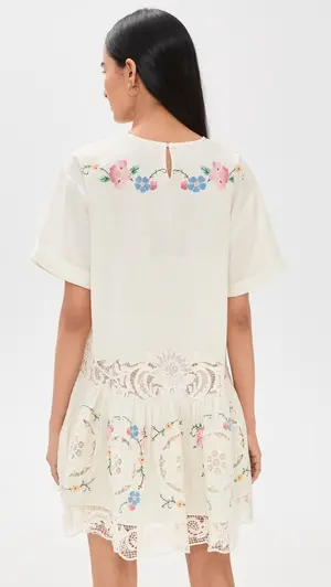 Sea Astrid Embroidery Mini Dress