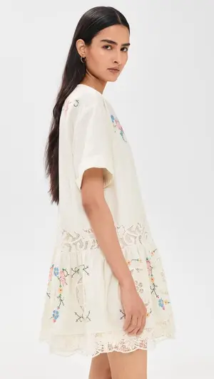 Sea Astrid Embroidery Mini Dress