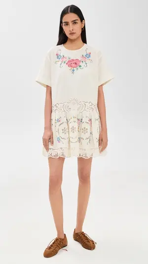 Sea Astrid Embroidery Mini Dress