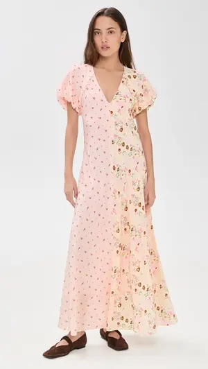LEE MATHEWS Prim Silk Maxi Dress