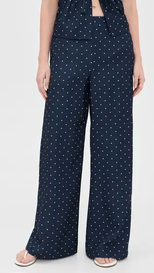 English Factory Polka Dot Wide Leg Trousers