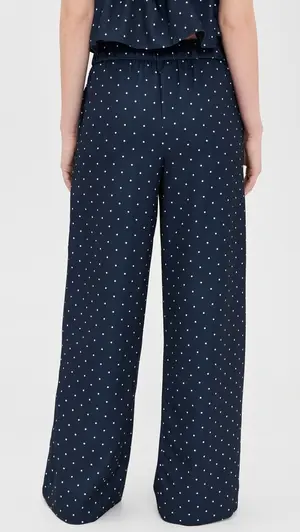 English Factory Polka Dot Wide Leg Trousers