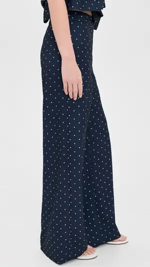 English Factory Polka Dot Wide Leg Trousers