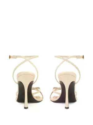 SERGIO ROSSI Braided Leather Sandals - Neutrals