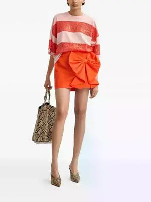 Essentiel Antwerp Joyous Bow-detail Skirt - Red