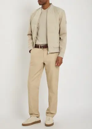 BOSS Skiles Quilted Shell And Cotton-blend Jacket
