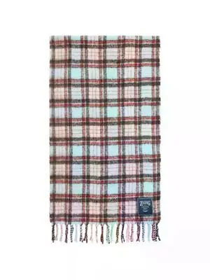 Zadig&Voltaire Tartan Fringed Scarf - Blue