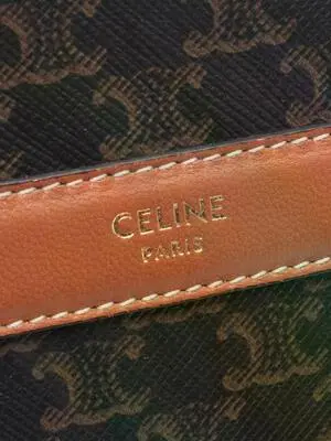 Celine Triomphe Coated Canvas Round Crossbody Bag - Brown