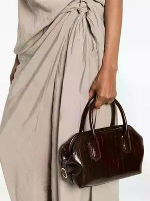 THEMOIRE Small Tallia Top-handle Tote Bag - Brown