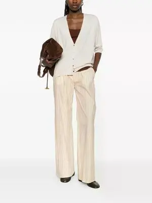 Hemisphere V-neck Button Cardigan - Neutrals