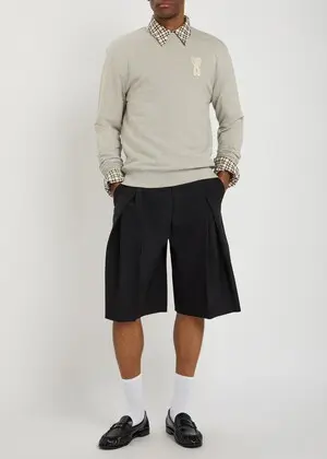 Ami Logo-appliquéd Cotton Sweatshirt - Grey