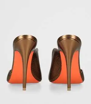 Santoni Nappa Leather Serpentine Mules